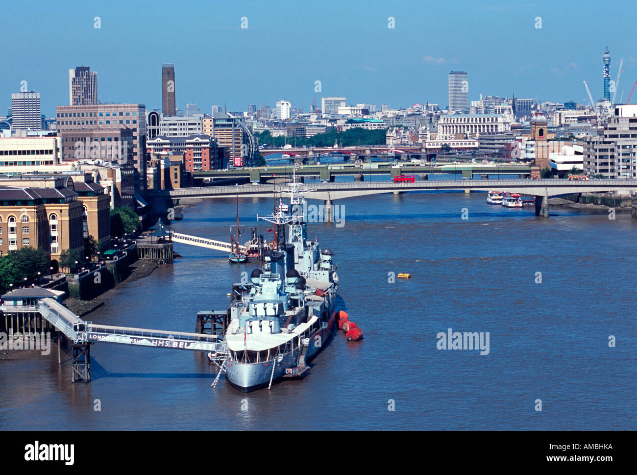 river thames view from tower bridge hms belfast plus thames bridges ...