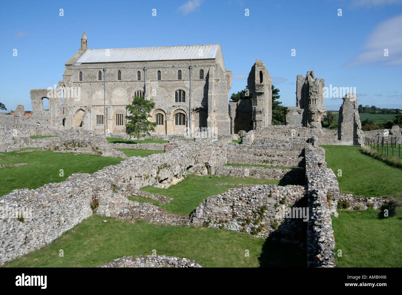 Ruins Binham Priory 12th century Benedictine Monastery Norfolk England ...