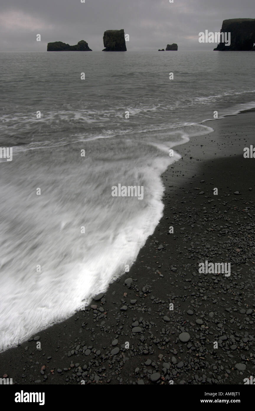 Black Volcanic Beach Iceland Stock Photo - Alamy