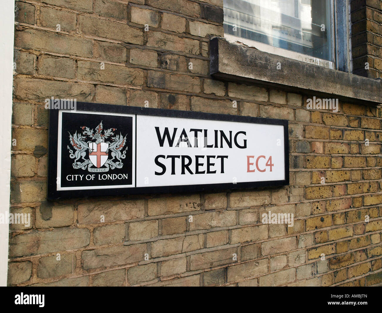 Watling Street sign in The City of London England UK GB Stock Photo - Alamy