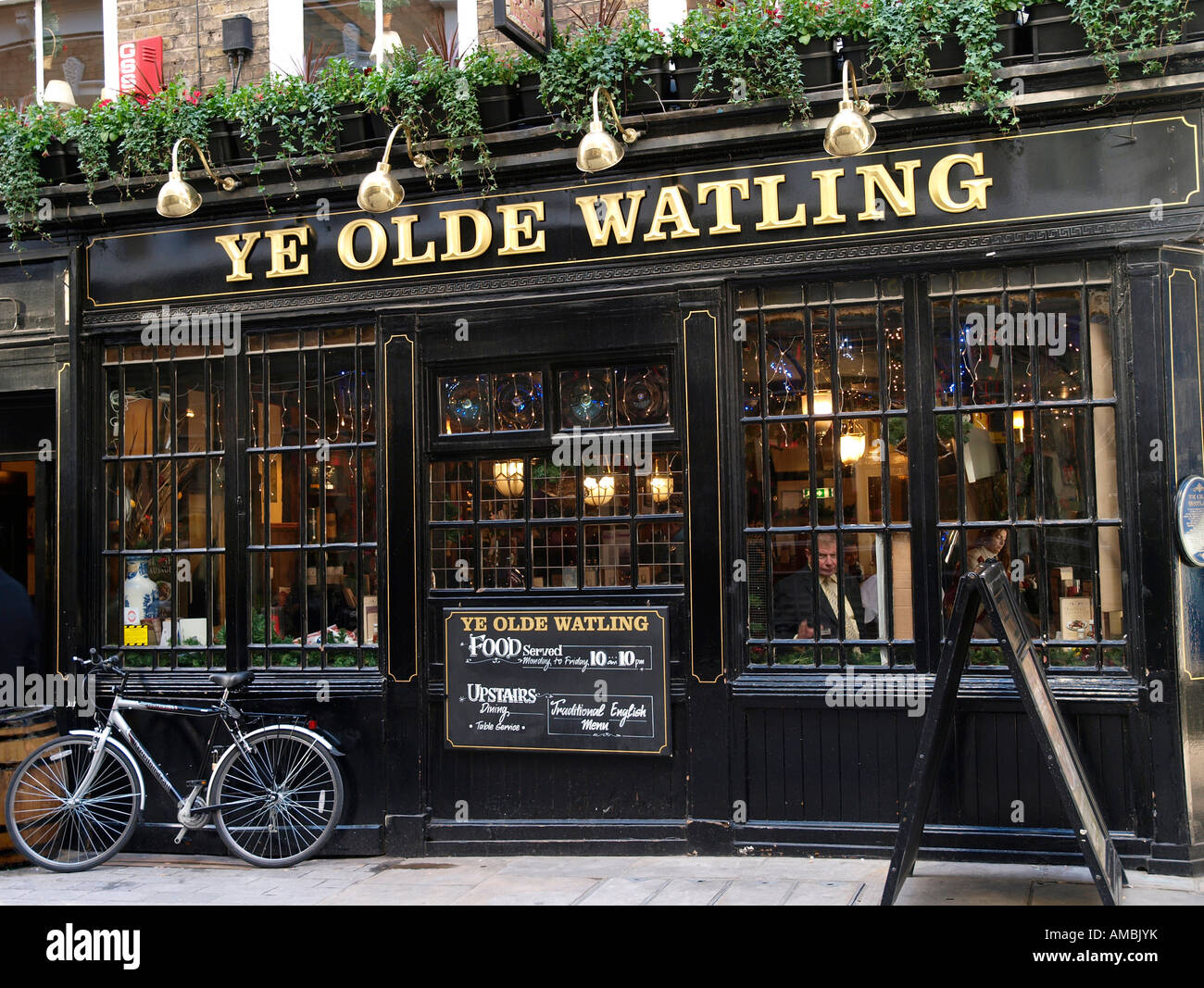Ye Olde Watling Pub Watling Street The City of London England UK Stock ...