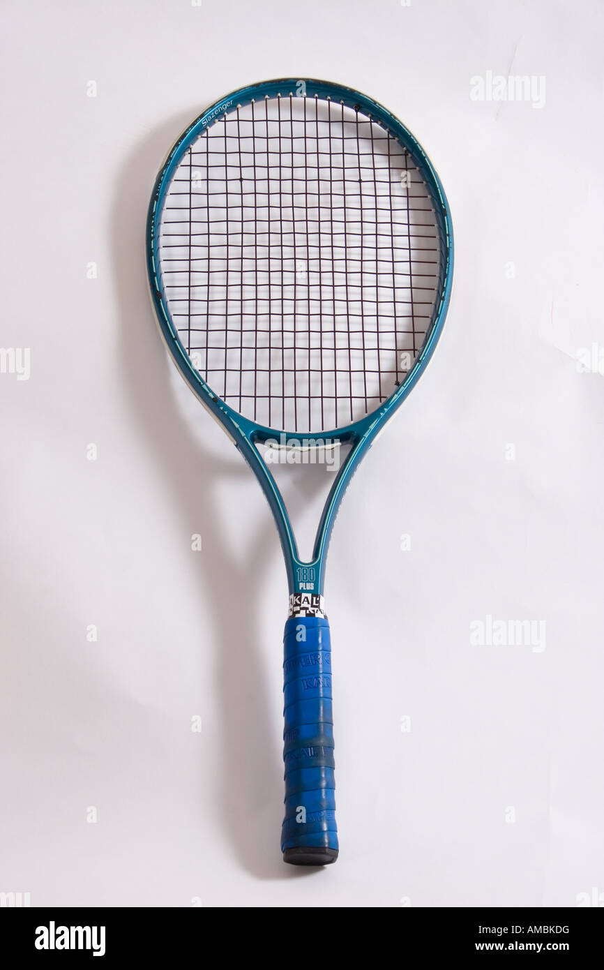 studio shot blue tennis racket Stock Photo - Alamy