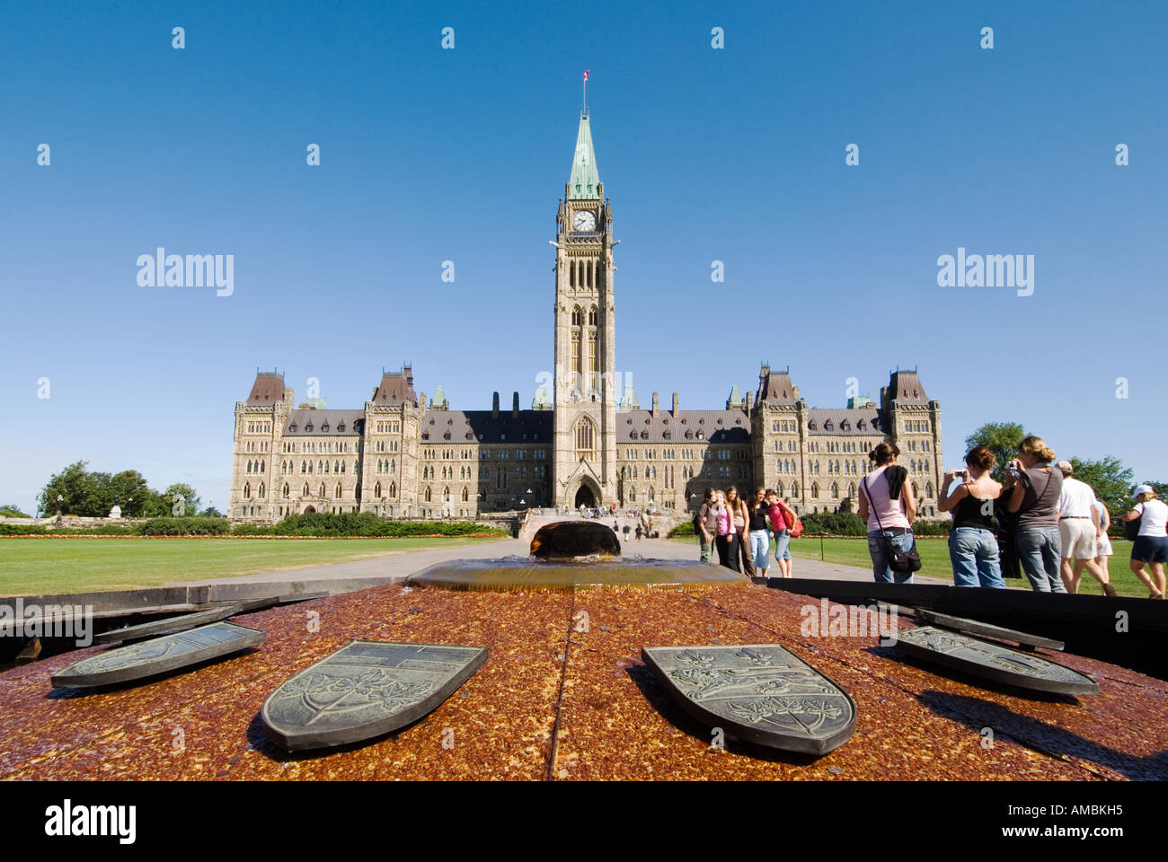 Centennial Flame on Parliament Hill Ottawa Ontario Canada Stock Photo ...