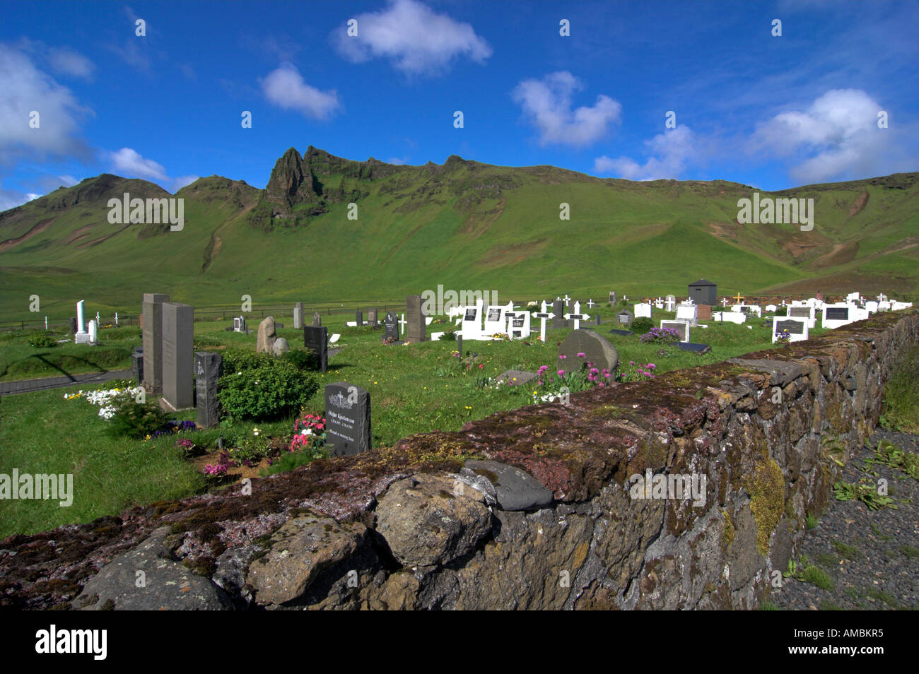 Cemetery at Vik Church, Iceland Stock Photo - Alamy