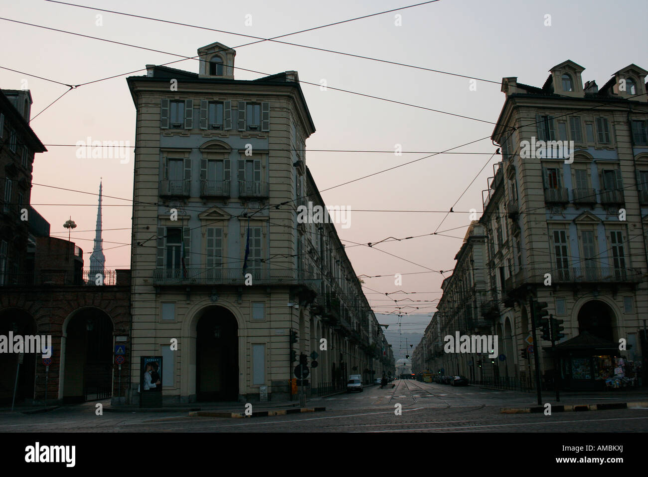 View of Via po and Mole Antonelliana from Piazza Castello, Torino Stock ...
