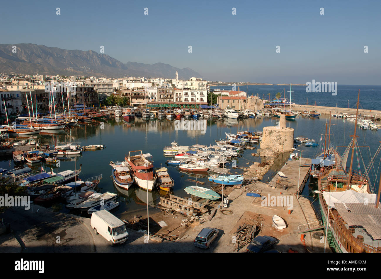 Kyrenia harbour in Northern Cyprus Stock Photo - Alamy