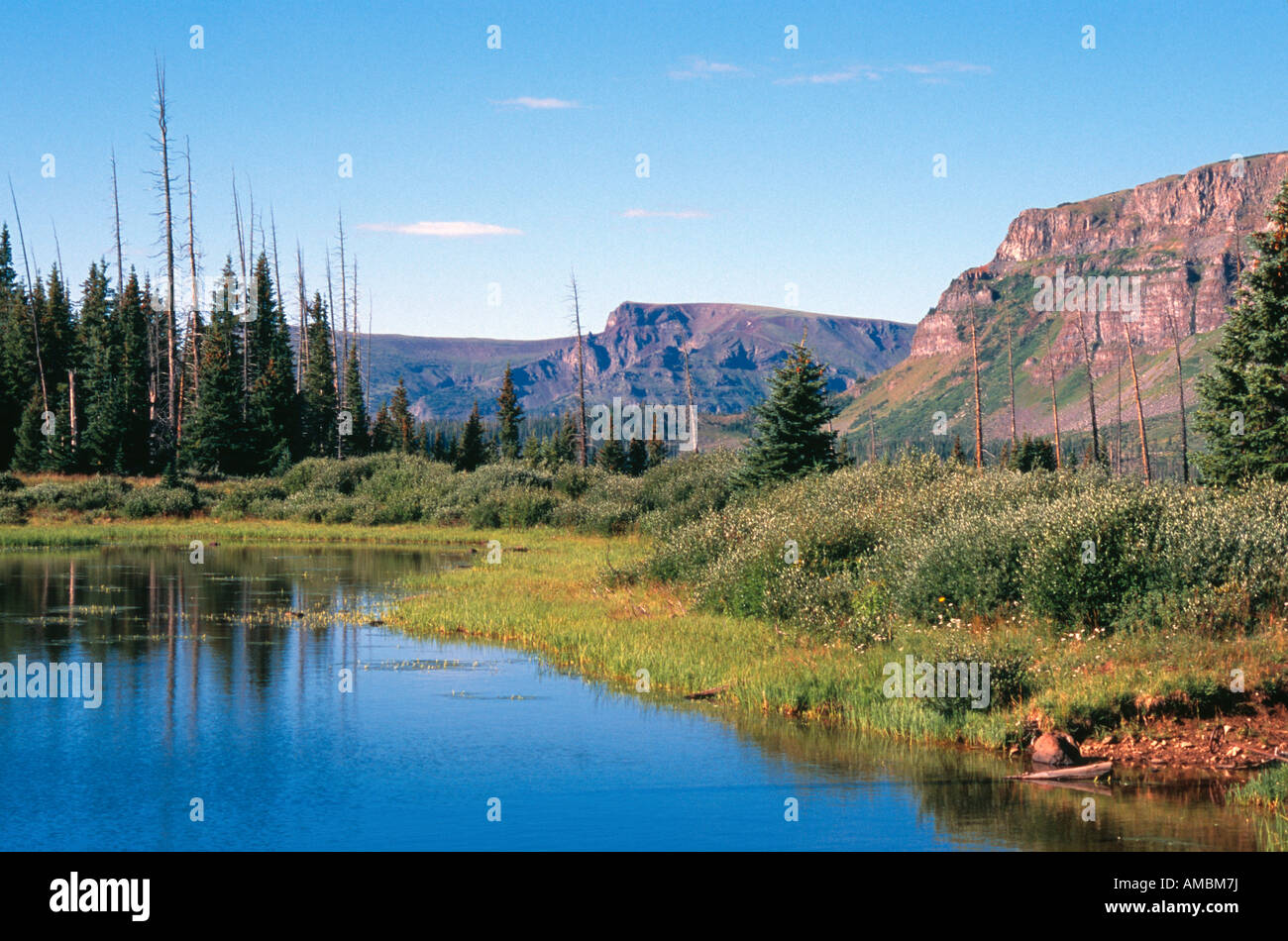 Edge Lake in the Flattops Wilderness Area Colorado USA Stock Photo - Alamy