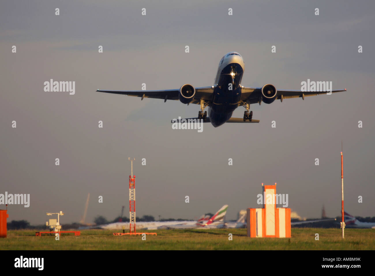 British Airways Boeing 777 taking off at Heathrow Airport London UK ...