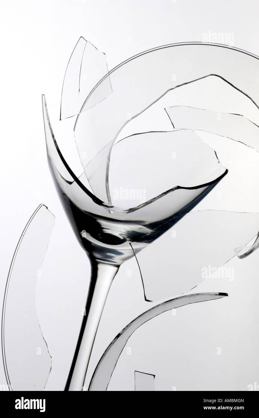 Broken glass drink martini hi-res stock photography and images - Alamy