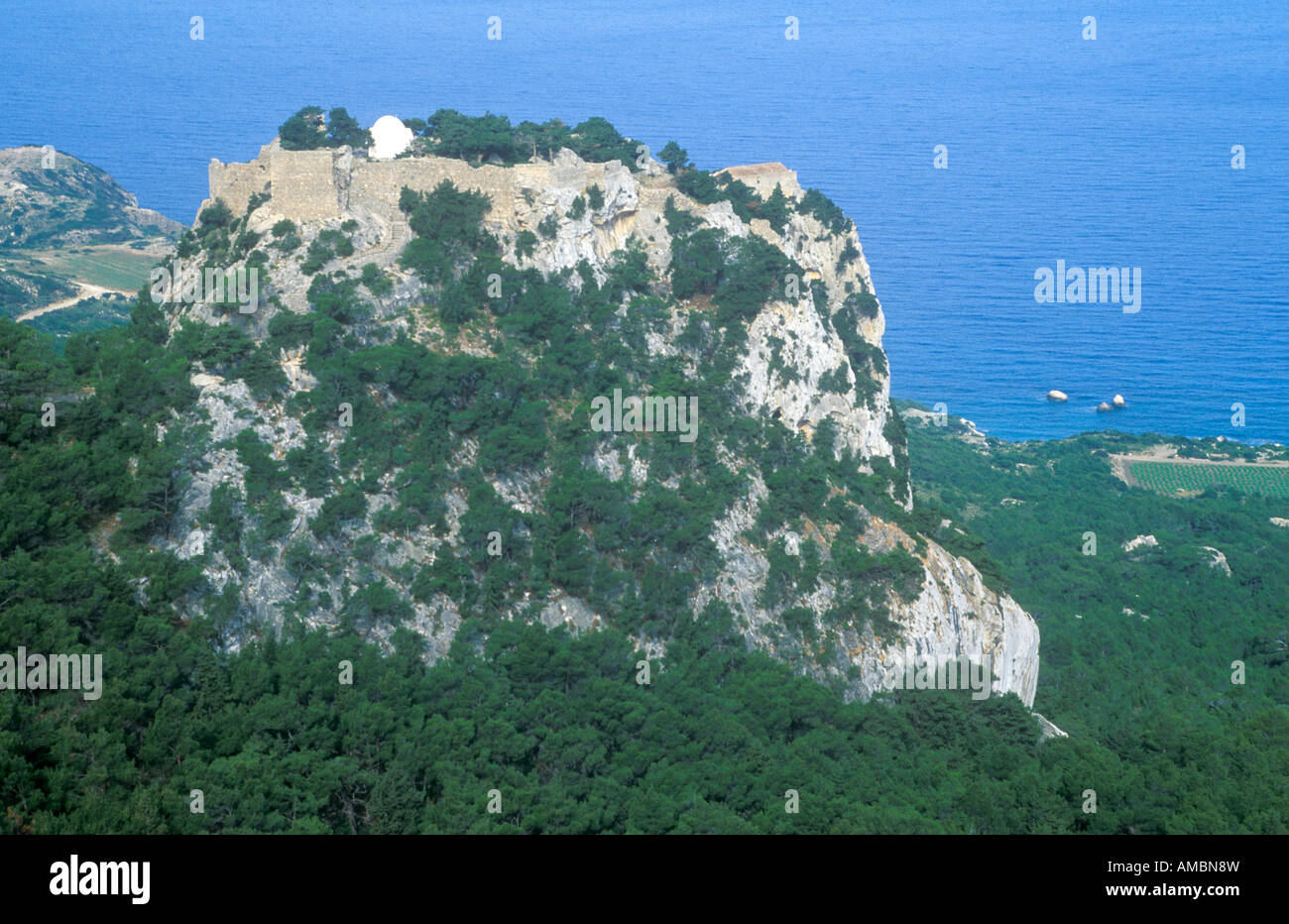 Monolithos Castle on Rhodes Island Stock Photo - Alamy