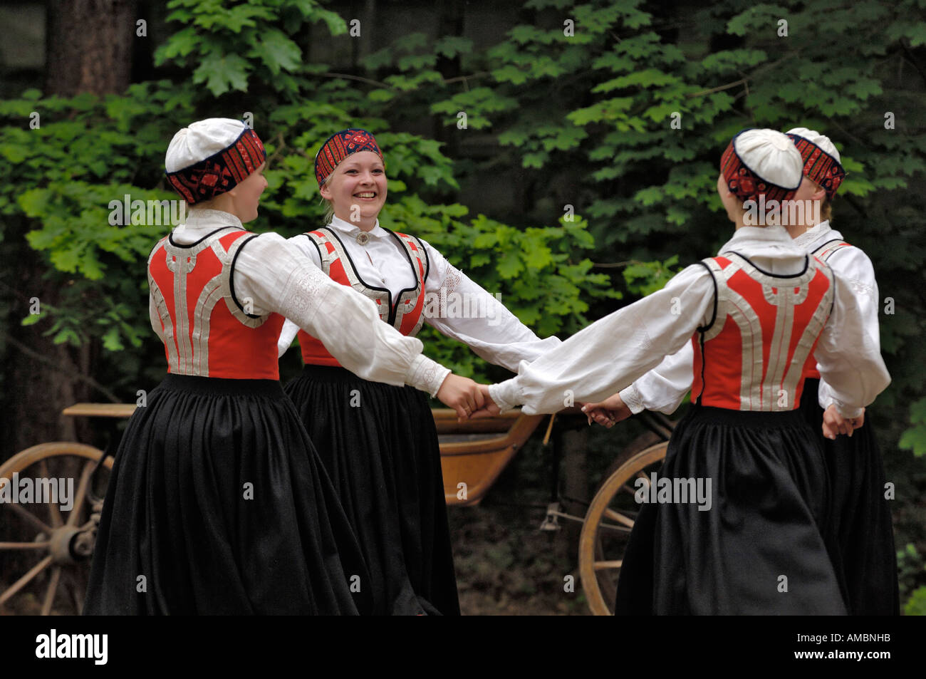 Traditional Latvian folk dancing, performed at the Lativan Open Air ...