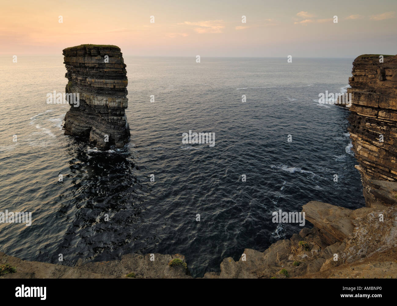 Sea Stack at Downpatrick Head, near Ballycastle, County Mayo, Ireland ...