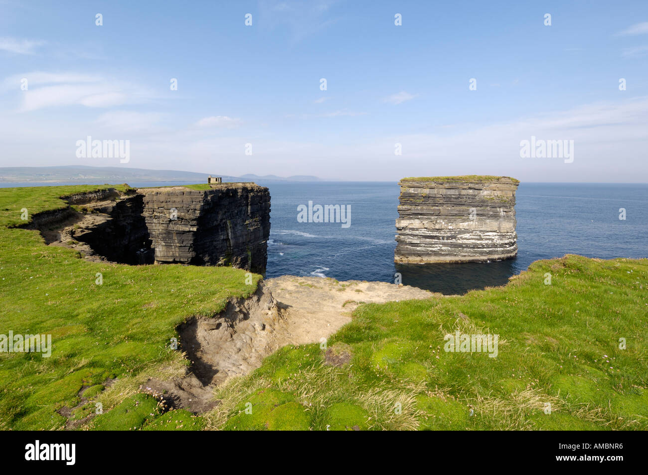 Sea Stack at Downpatrick Head, near Ballycastle, County Mayo, Ireland ...