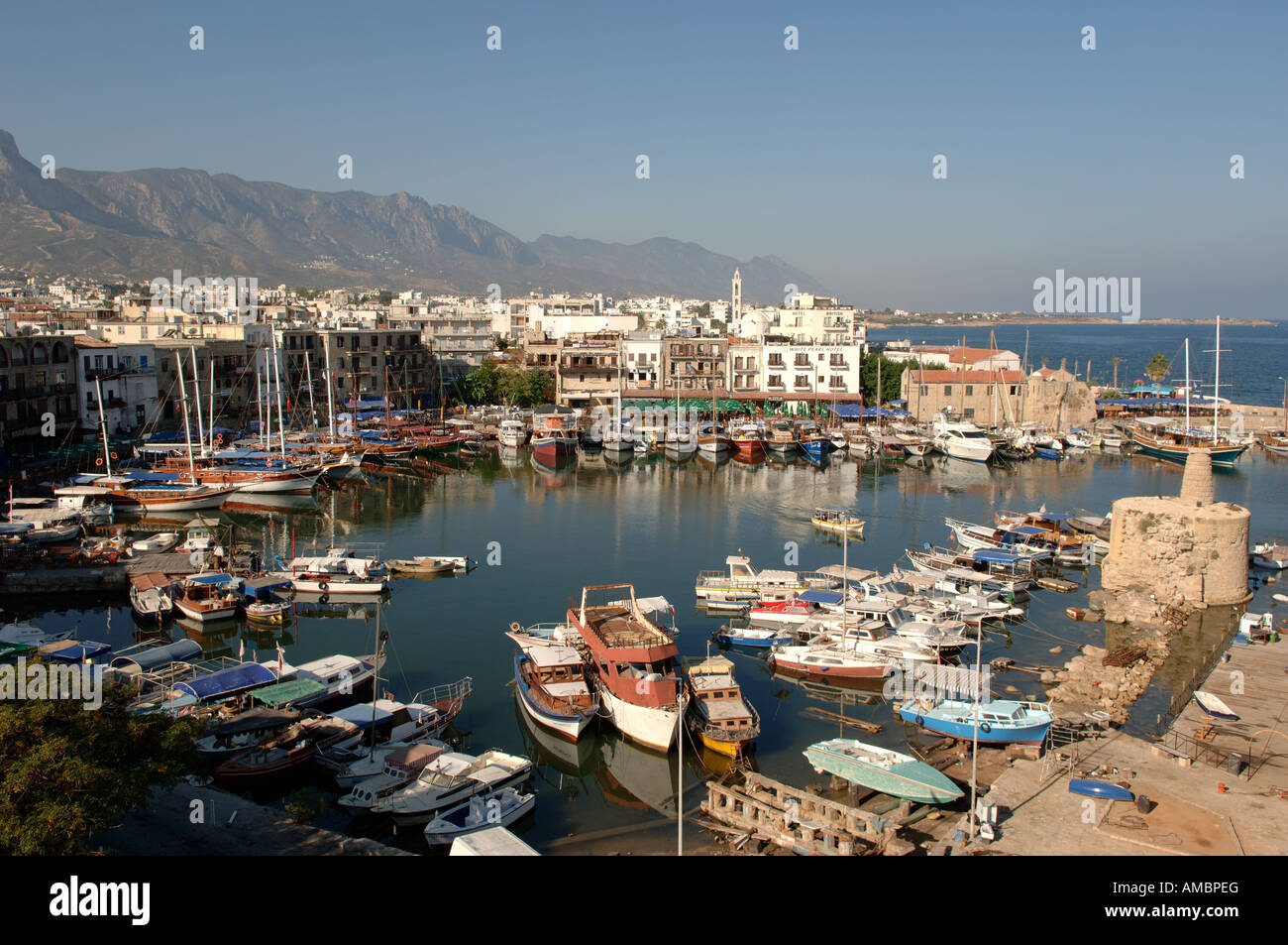 Kyrenia harbour in Northern Cyprus Stock Photo - Alamy