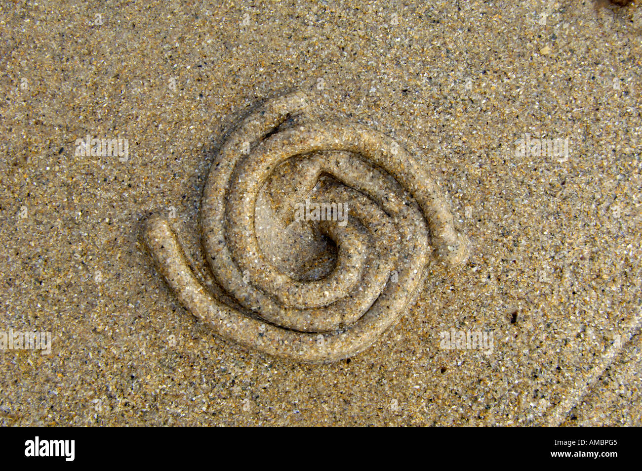 Worm cast Achill Island County Mayo Ireland Stock Photo - Alamy
