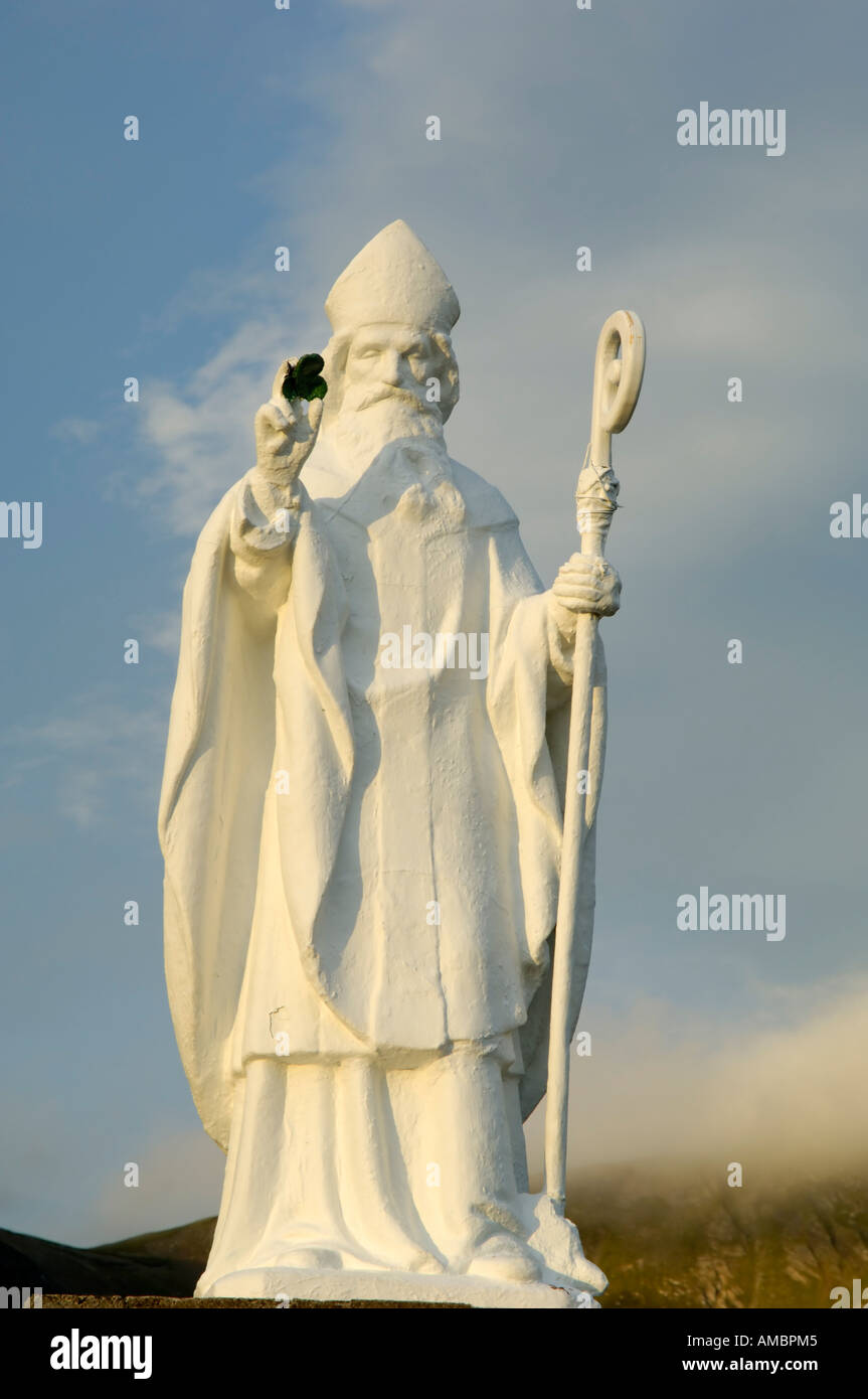 Statue of St Patrick at the base of Croagh Patrick mountain, County ...