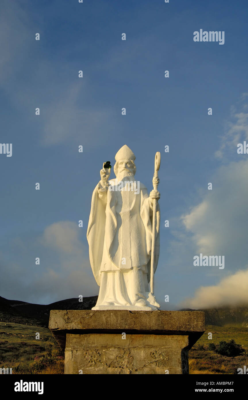Statue of St Patrick at the base of Croagh Patrick mountain, County ...