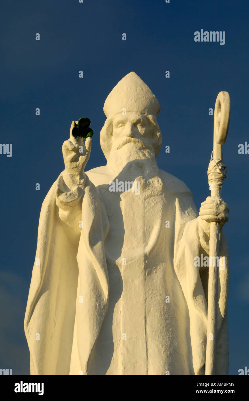 Statue of St Patrick at the base of Croagh Patrick mountain, County ...