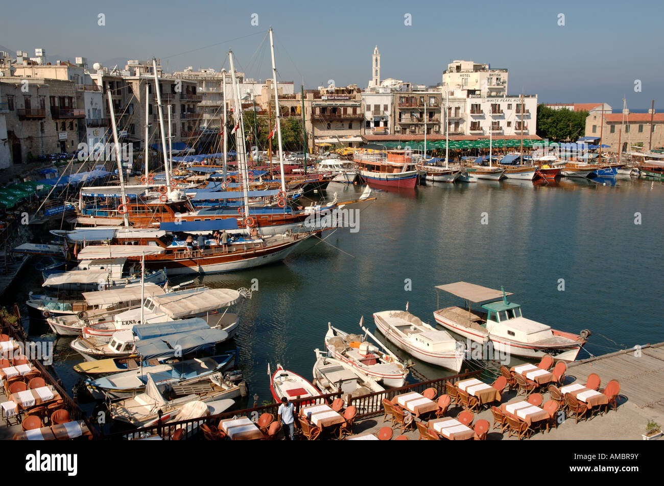 Kyrenia harbour in Northern Cyprus Stock Photo - Alamy