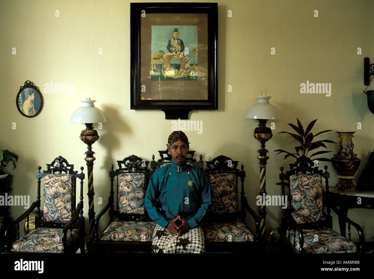 Portrait of a Javanese prince in his house Stock Photo - Alamy