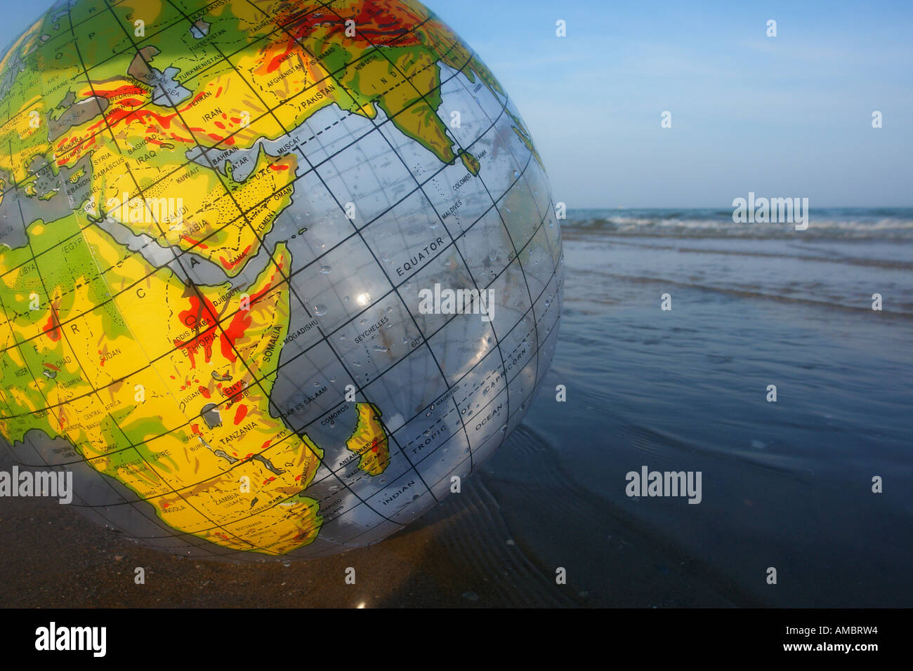 World globe beach ball hi-res stock photography and images - Alamy