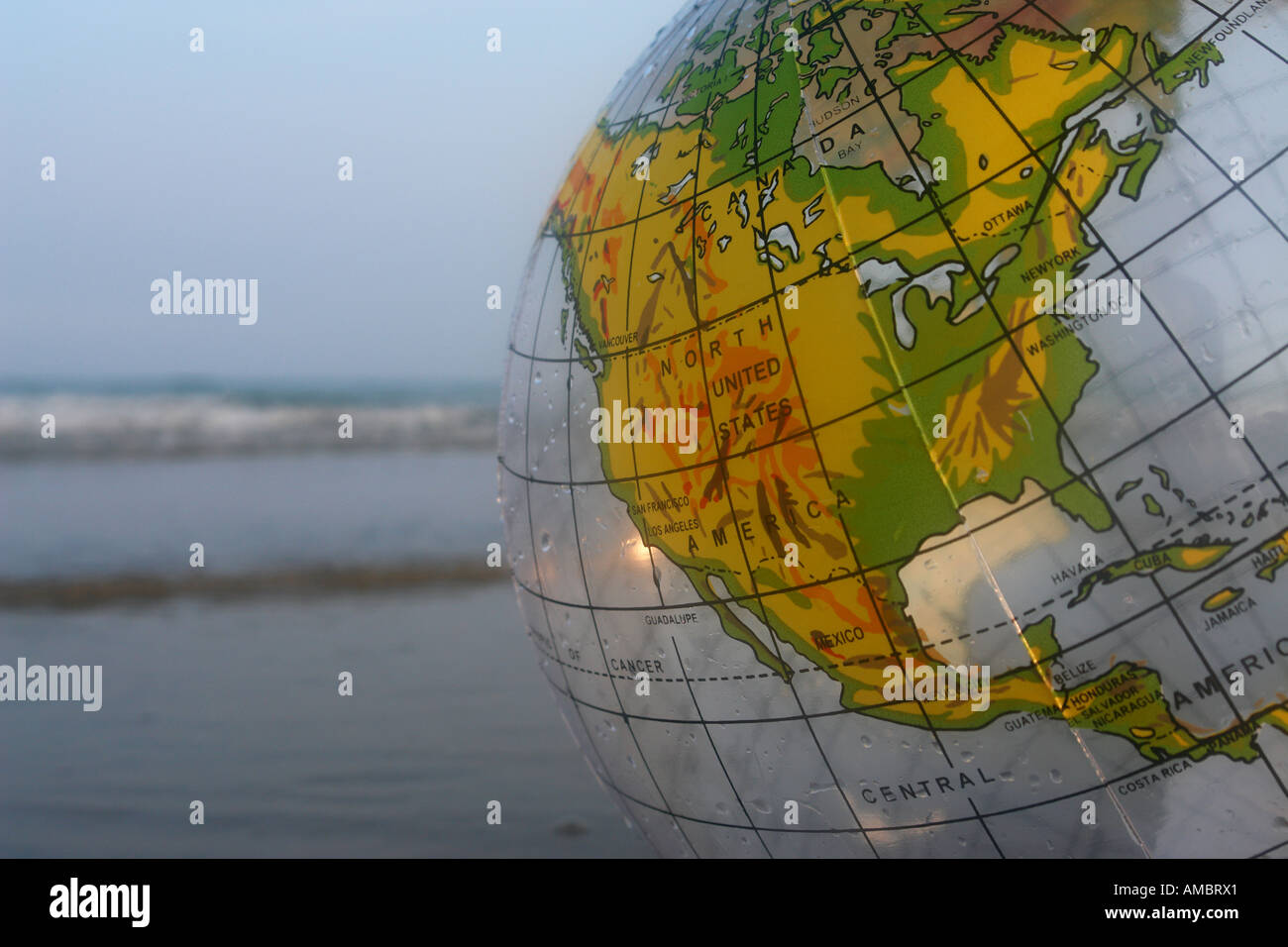 World globe beach ball hi-res stock photography and images - Alamy