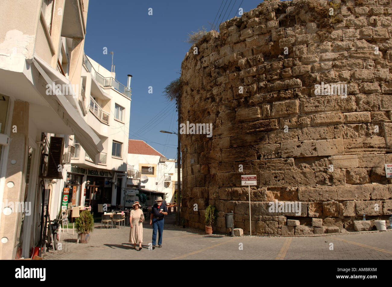 The Round Tower in Kyrenia, Northern Cyprus Stock Photo - Alamy