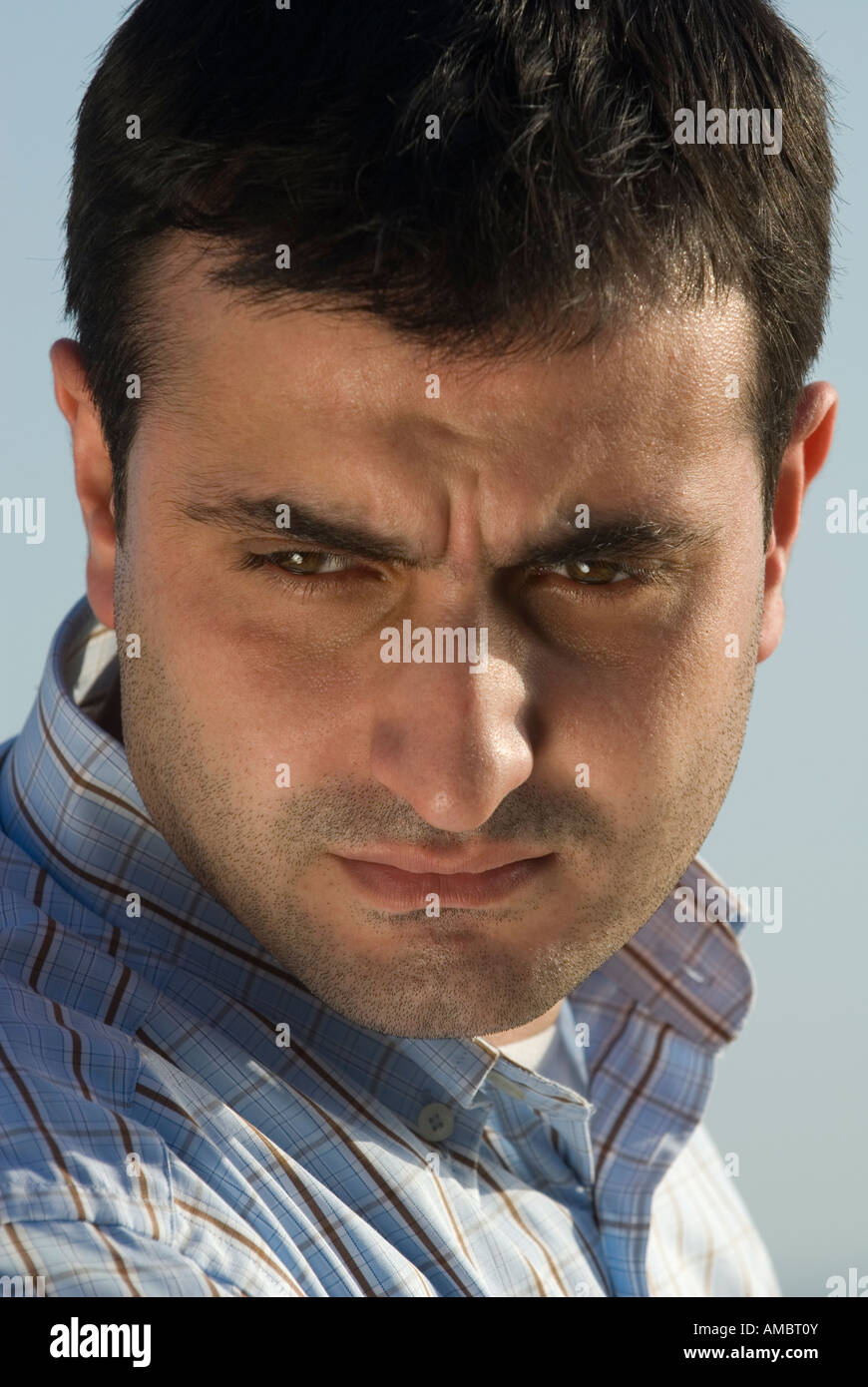 portrait of a serious man Stock Photo - Alamy
