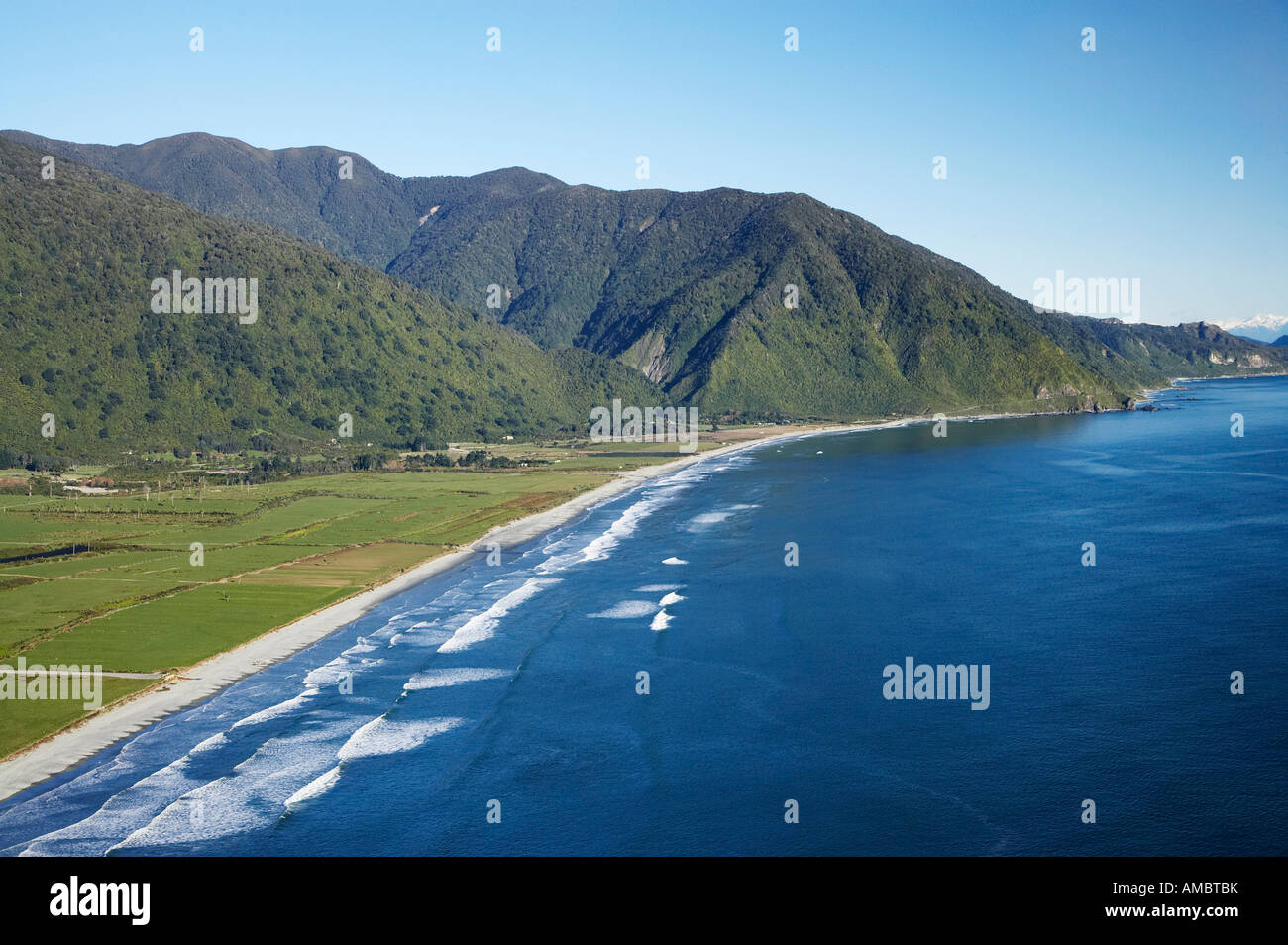 Pakiroa Beach and Farmland near Punakaiki West Coast South Island New ...