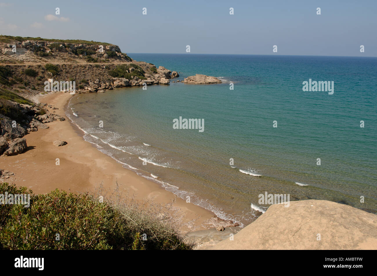 A beautiful empty bay in Northern Cyprus Stock Photo - Alamy