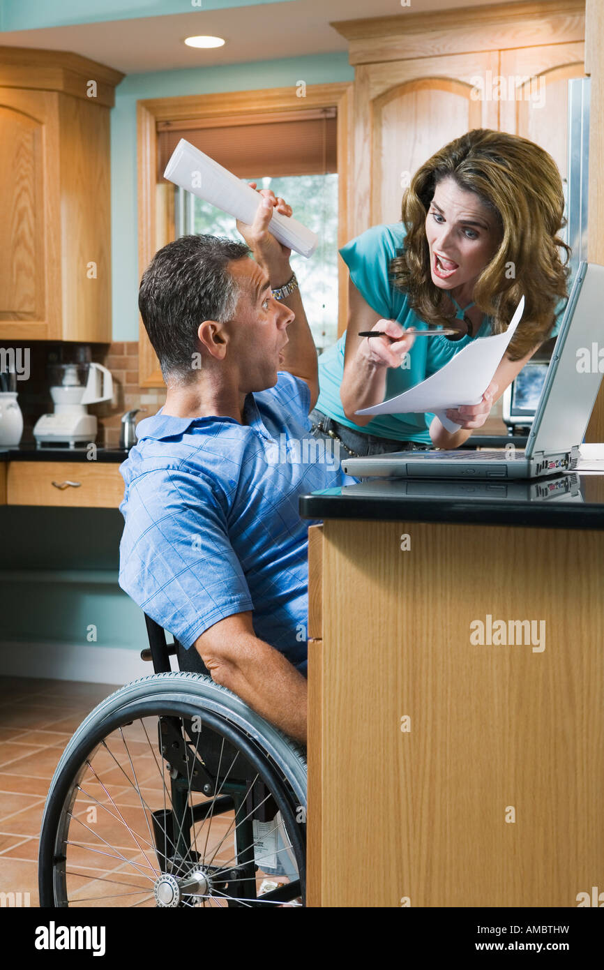 Side profile two men arguing hi-res stock photography and images - Alamy