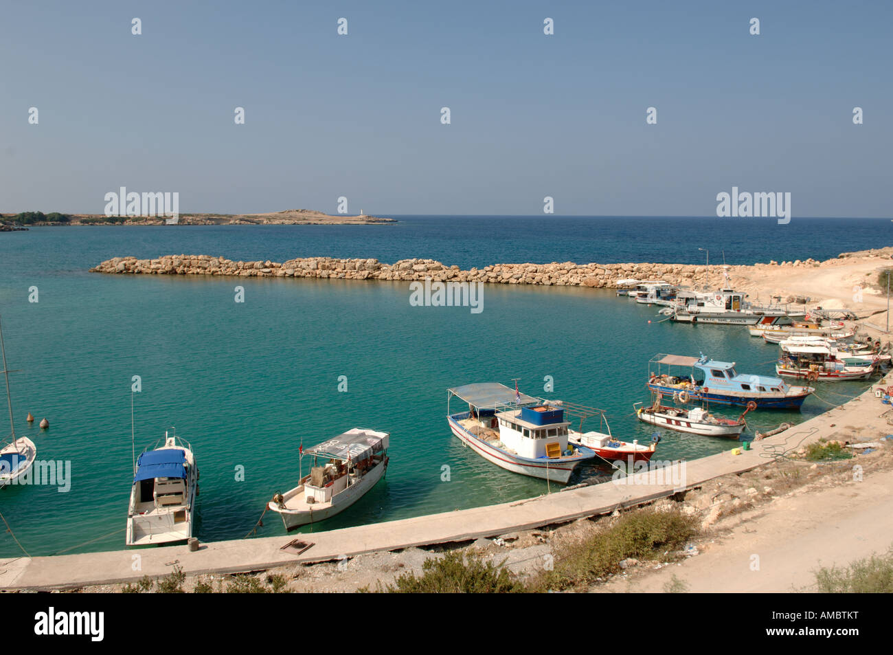 A small harbour in Northern Cyprus Stock Photo - Alamy