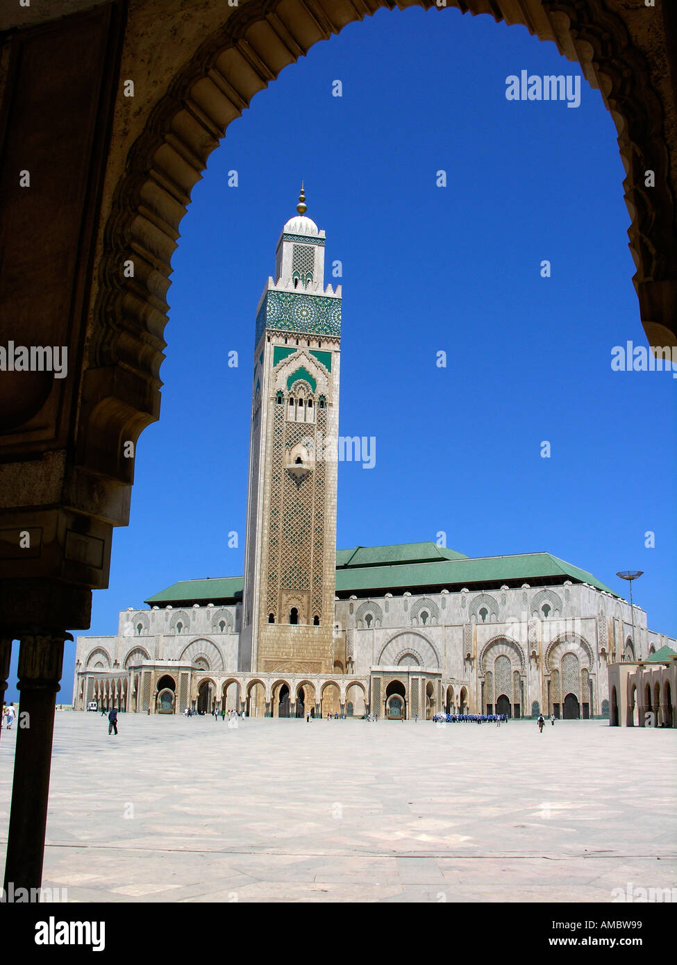Morocco casablanca hassan II mosque vertical Stock Photo - Alamy