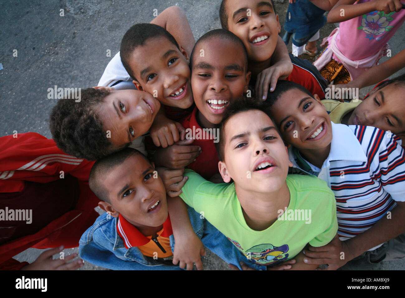 Kids in the street Stock Photo - Alamy