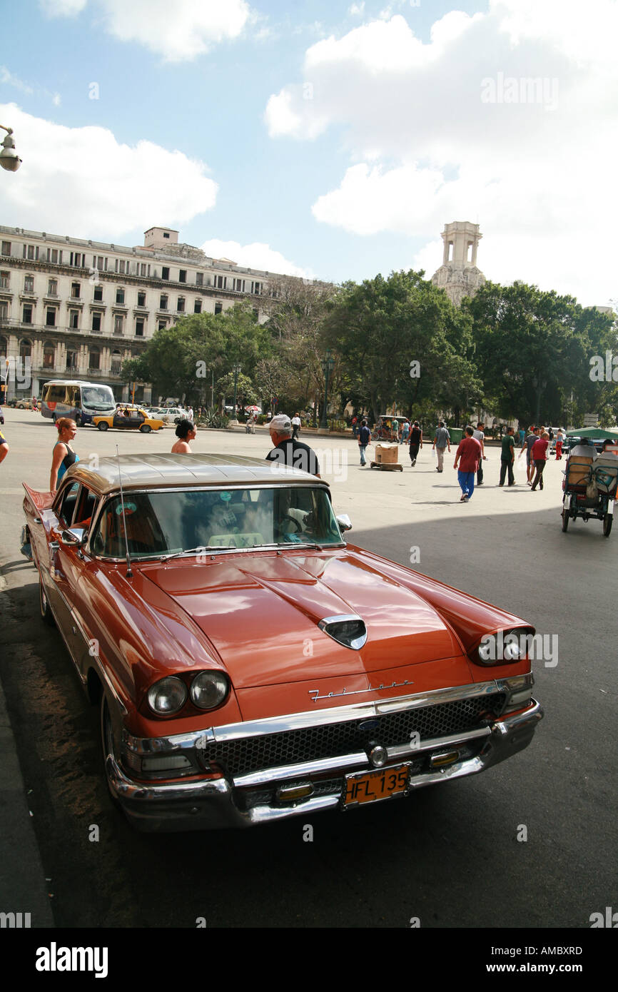 Cuba Havana a Ford Fairlane classic car use as private taxi Stock Photo ...