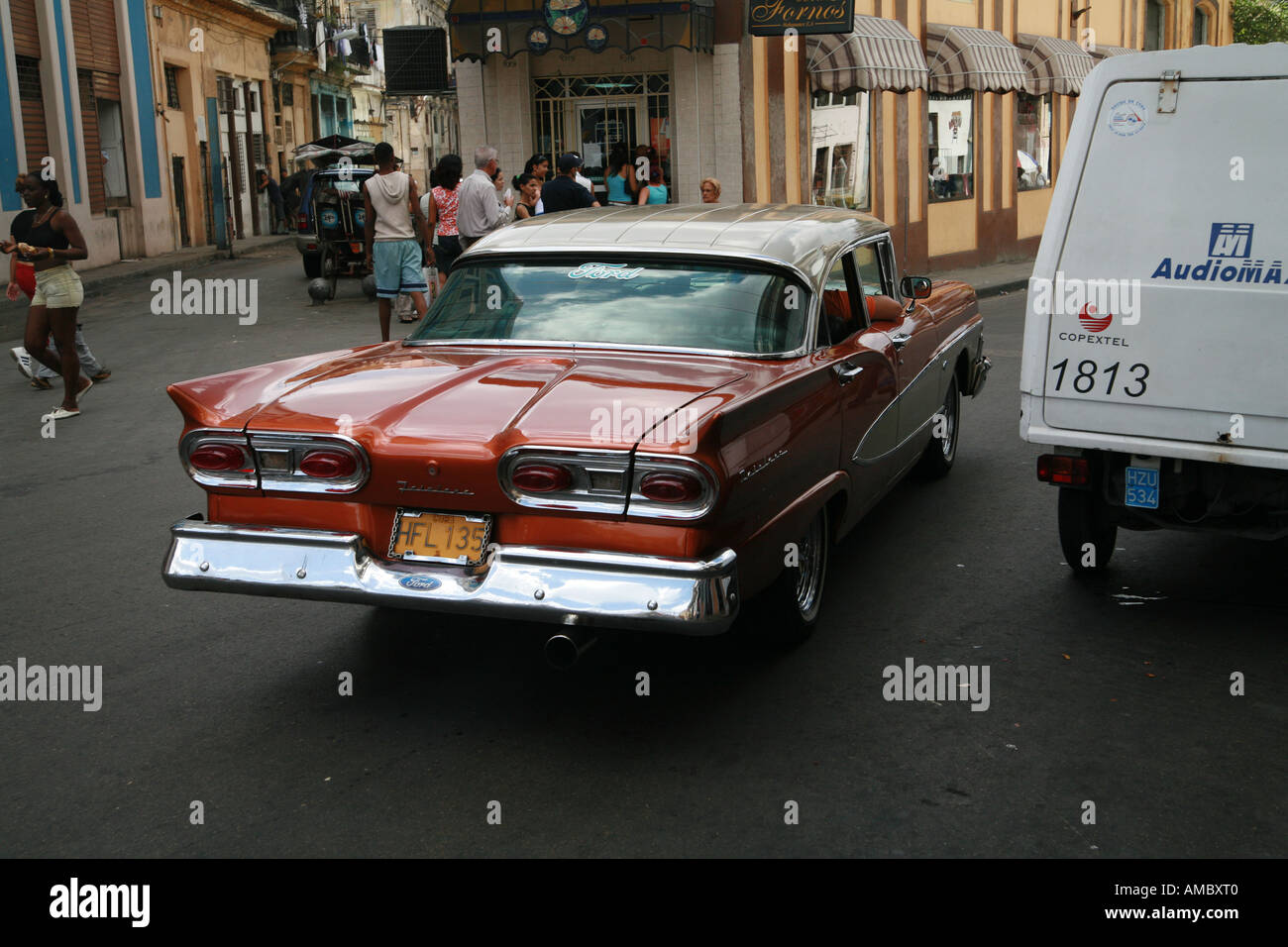 Cuba Havana a Ford Fairlane classic car use as private taxi Stock Photo ...