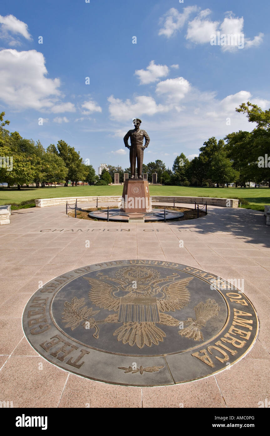 Bronze Statue of President Dwight David Eisenhower with Plaque of The ...