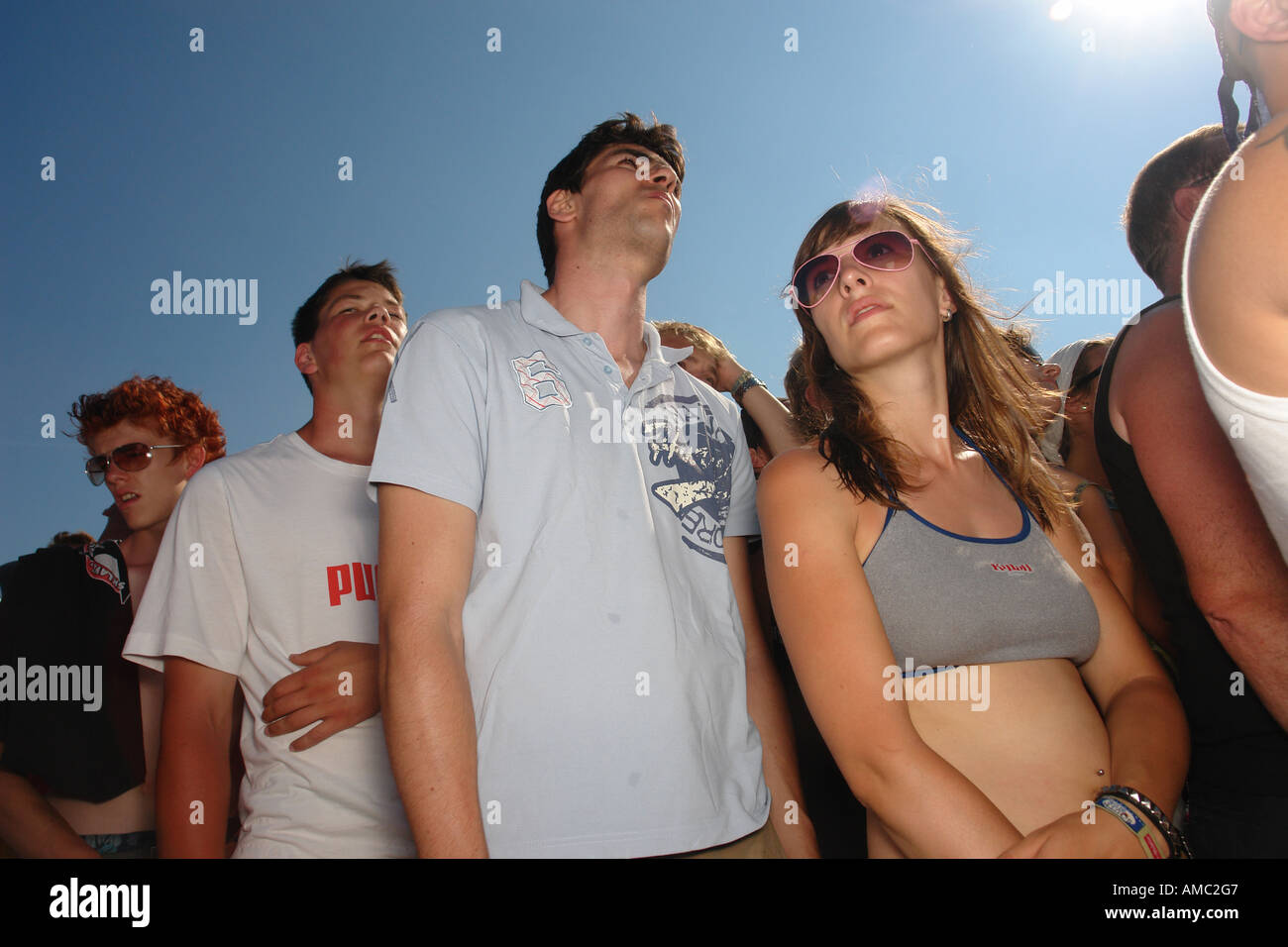 People on an Open Air called the Southside Fesitval in Neuhausen ob Eck ...