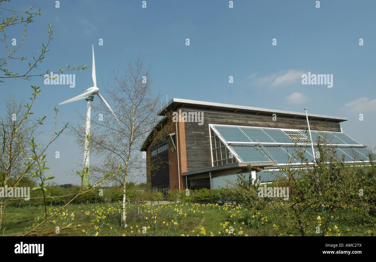 Green Britain Centre and wind turbine, Swaffham, Norfolk Stock Photo ...