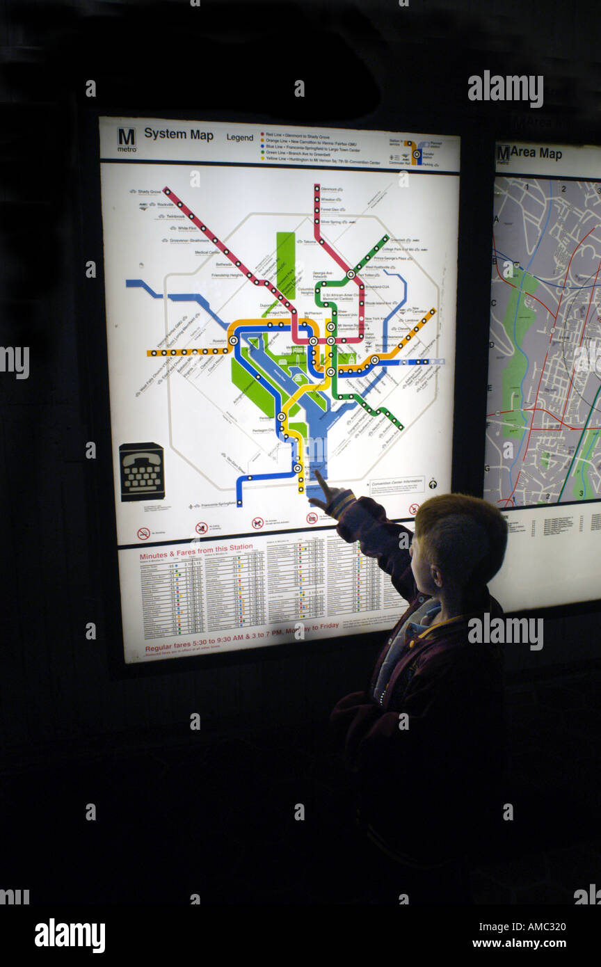 Washington d c metro map hi-res stock photography and images - Alamy