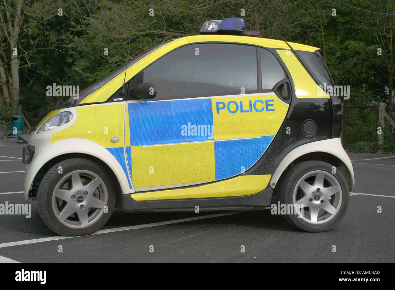 Police car Smart car in Somerset England Stock Photo - Alamy