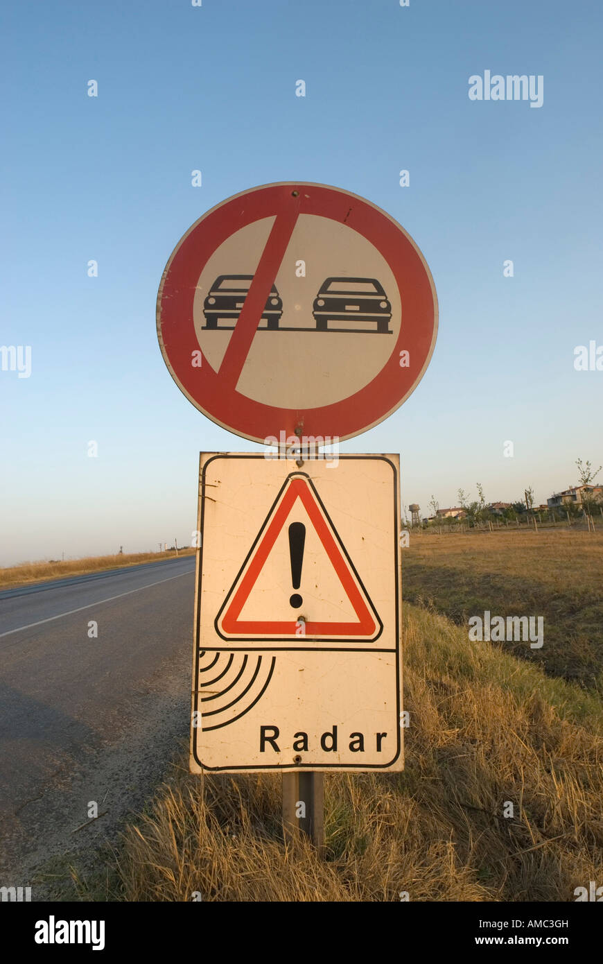 Radar warning sign, Turkey Stock Photo - Alamy