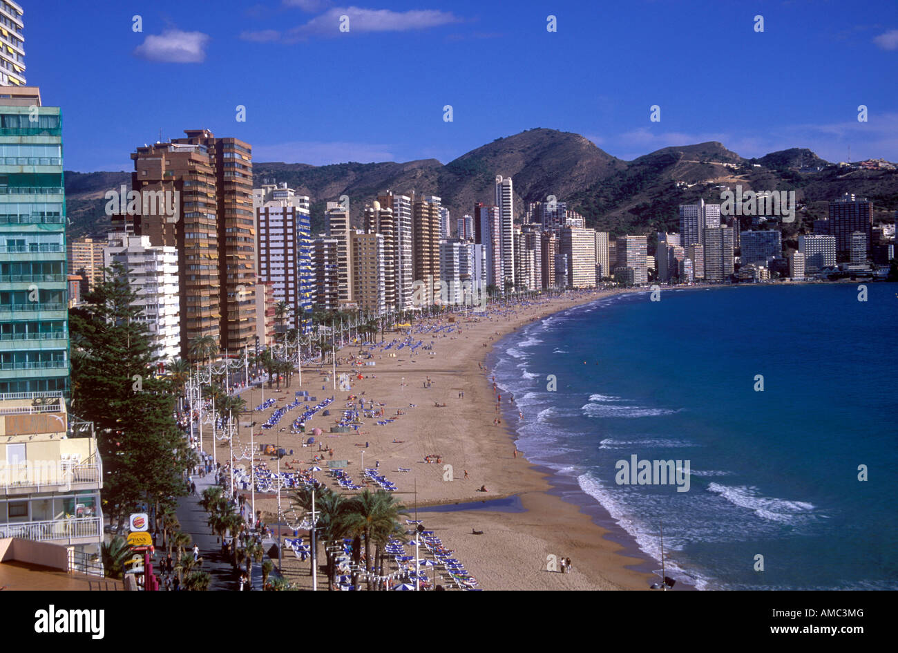 Benidorm - Levante Beach from high viewpoint Stock Photo - Alamy