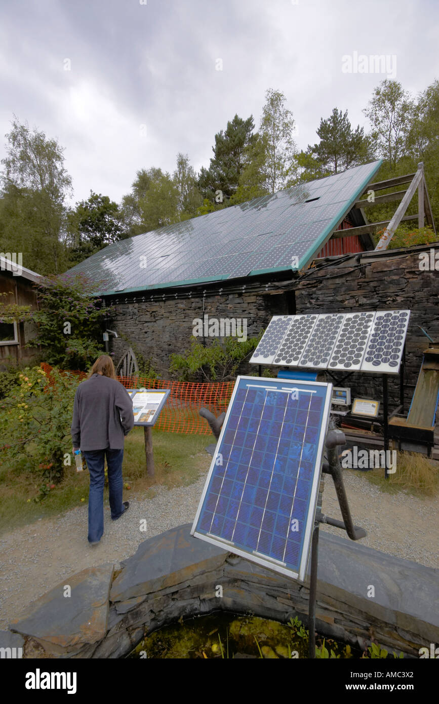 solar panels at the Centre for Alternative Technology Machynlleth Wales ...