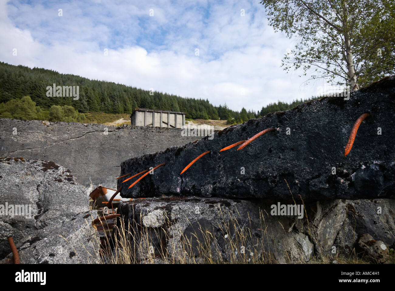 red rusted piping at disused lead mine at Rhandirmwyn Wales Stock Photo ...