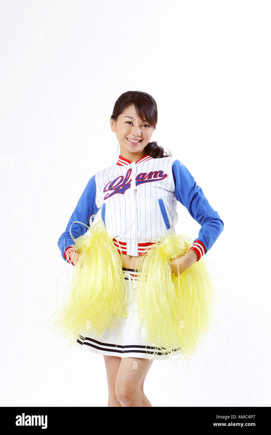 Young Asian cheerleader Stock Photo - Alamy