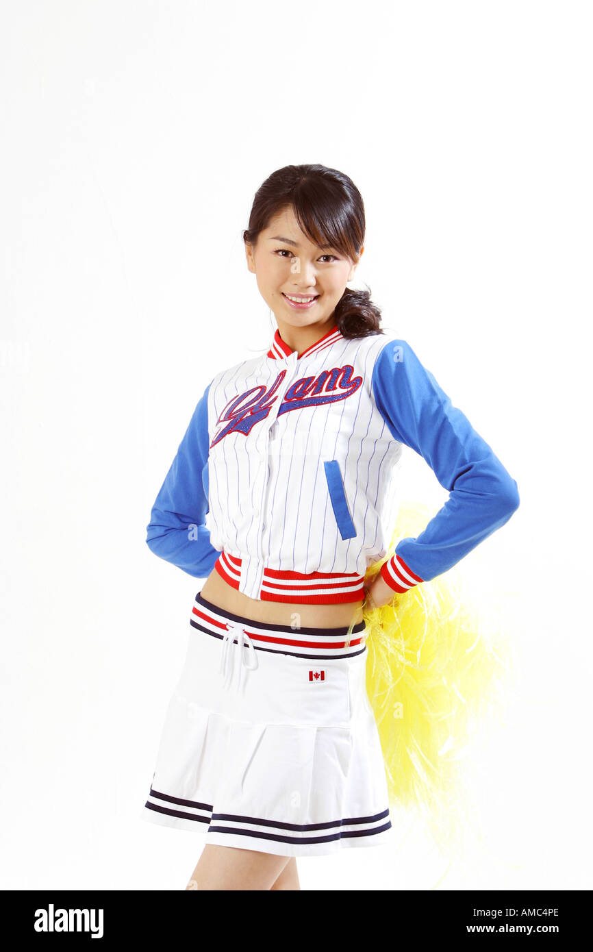 Young Asian cheerleader Stock Photo - Alamy