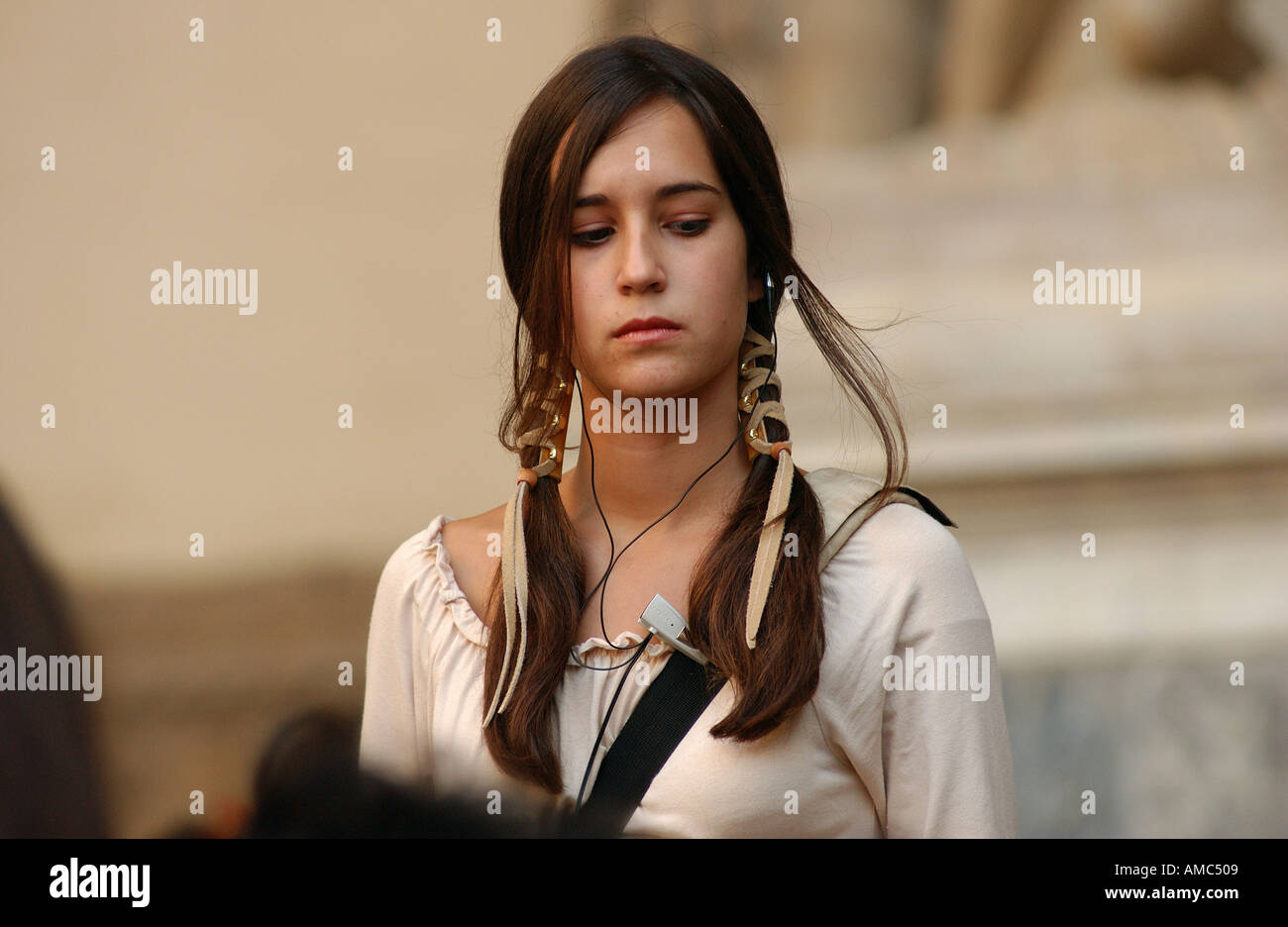 Low cut blouse hi-res stock photography and images - Alamy