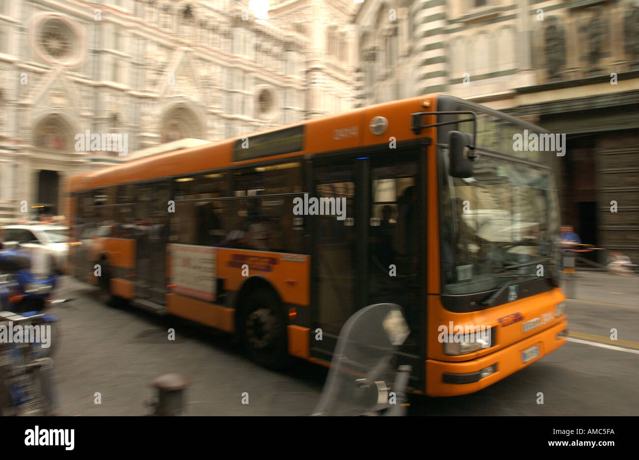 Public Transit bus on the streets in Florence Italy Stock Photo - Alamy