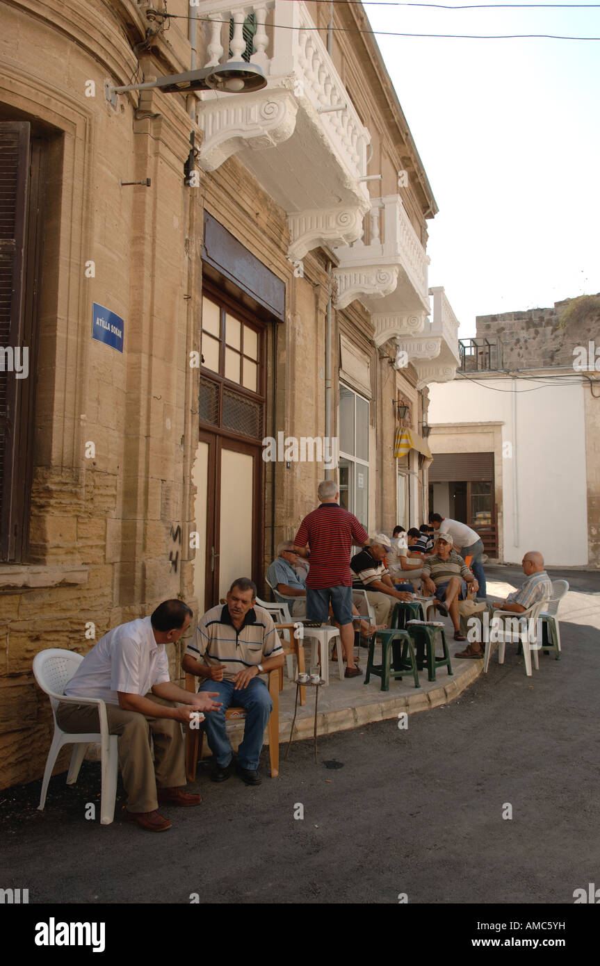 Corner cafes in Kyrenia, Northern Cyprus Stock Photo - Alamy